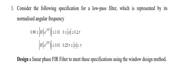 Solved 1. Consider the following specification for a | Chegg.com