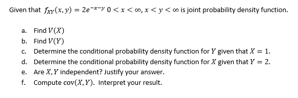Solved Given that fry(x,y)-2e-x-y 0
