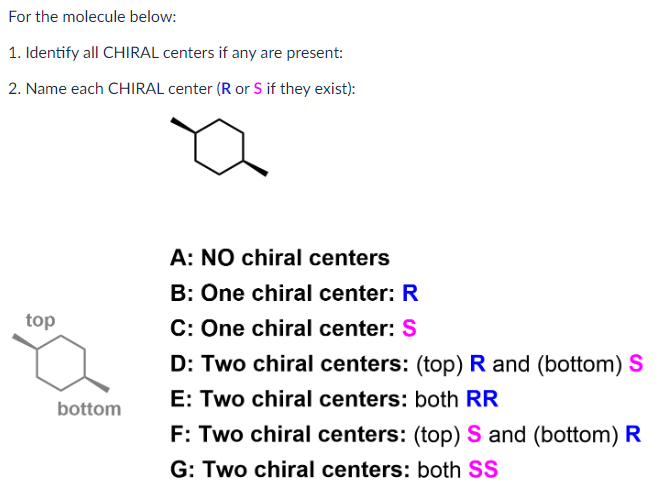 Solved For the molecule below: 1. Identify all CHIRAL | Chegg.com
