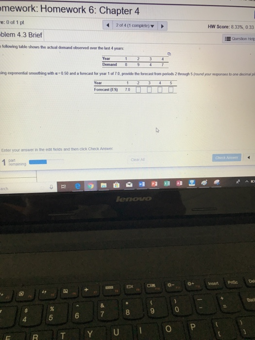 Solved mework: Homework 6: Chapter 4 e: 0 of 1 pt blem 4.3 | Chegg.com Solved mework: Homework 6: Chapter 4 e: 0 of 1 pt blem 4.3 | Chegg.com