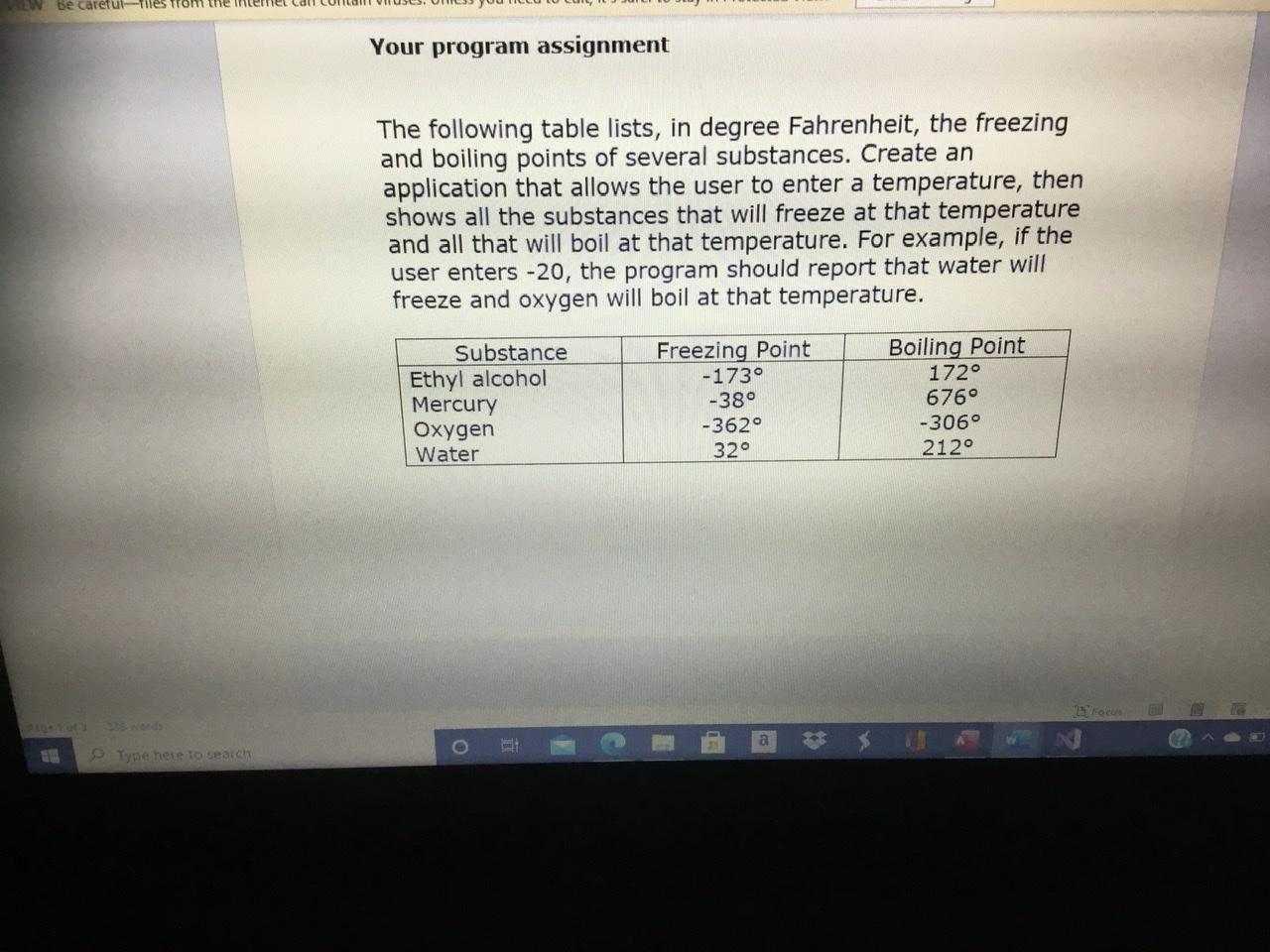 Solved How to make a freezing Boiling Points in C# The | Chegg.com