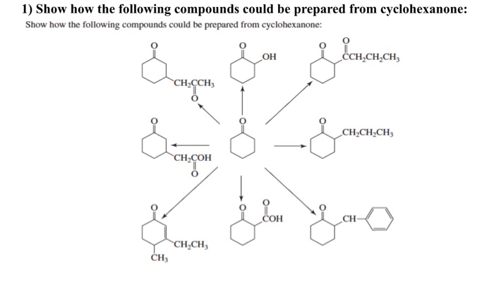 Solved 1) Show how the following compounds could be prepared | Chegg.com