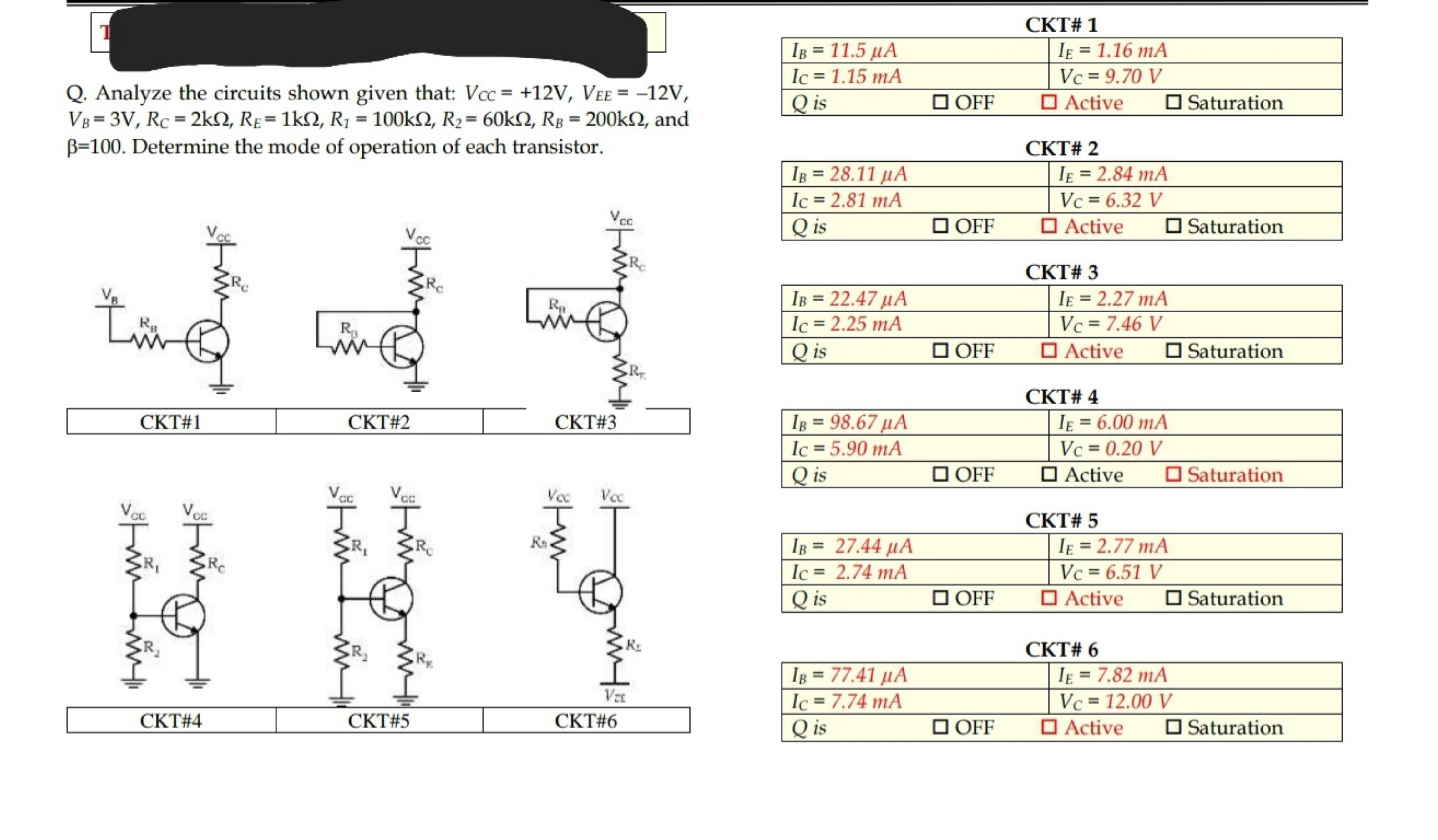 Solved can you give me the steps of the solution CKT# 1CKT# | Chegg.com