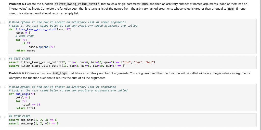 Solved # Read Zybook to see how to accept an arbitrary list | Chegg.com