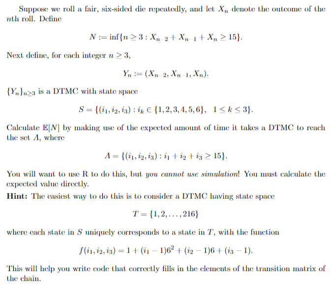 Solved Suppose we roll a fair, six-sided die repeatedly, and | Chegg.com