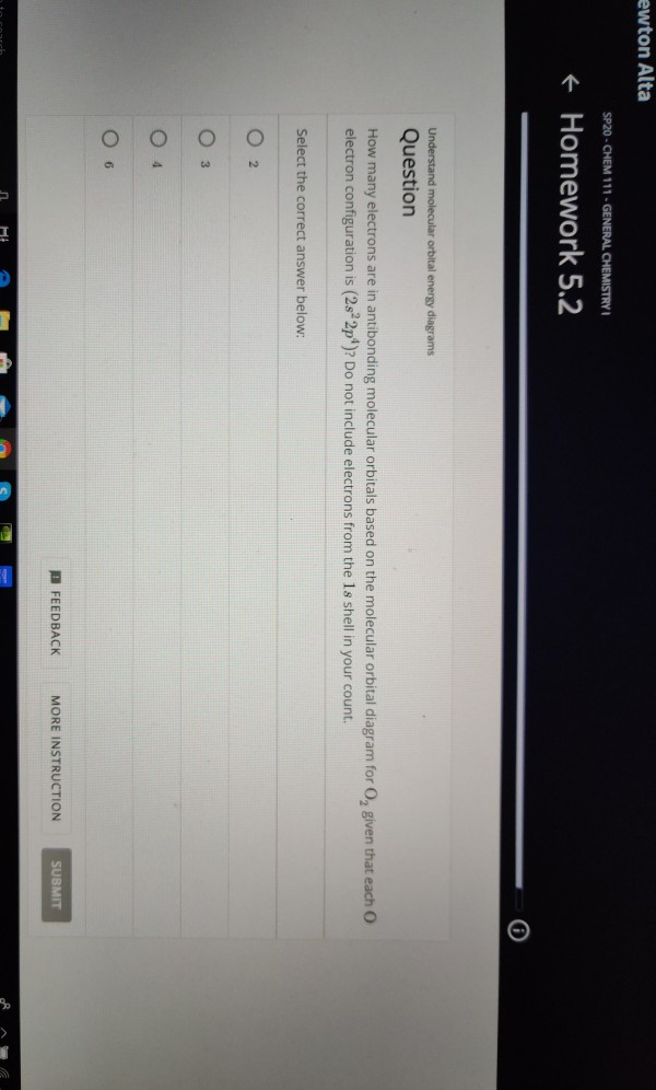 Solved How Many Electrons Are In Antibonding Molecular