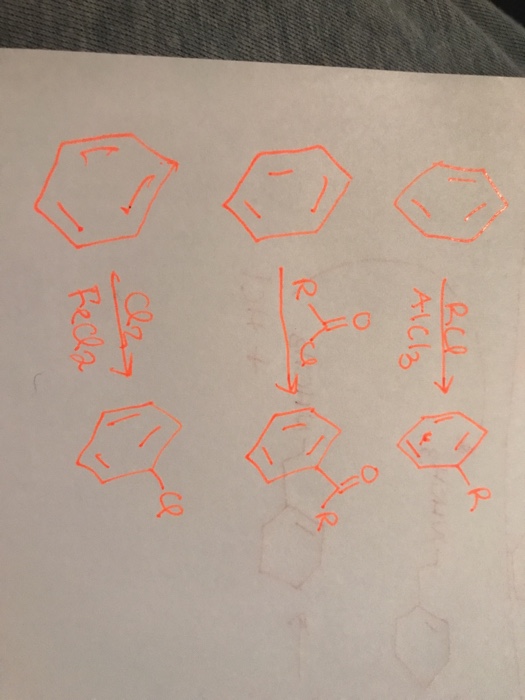 Solved Benzene mechanisms | Chegg.com