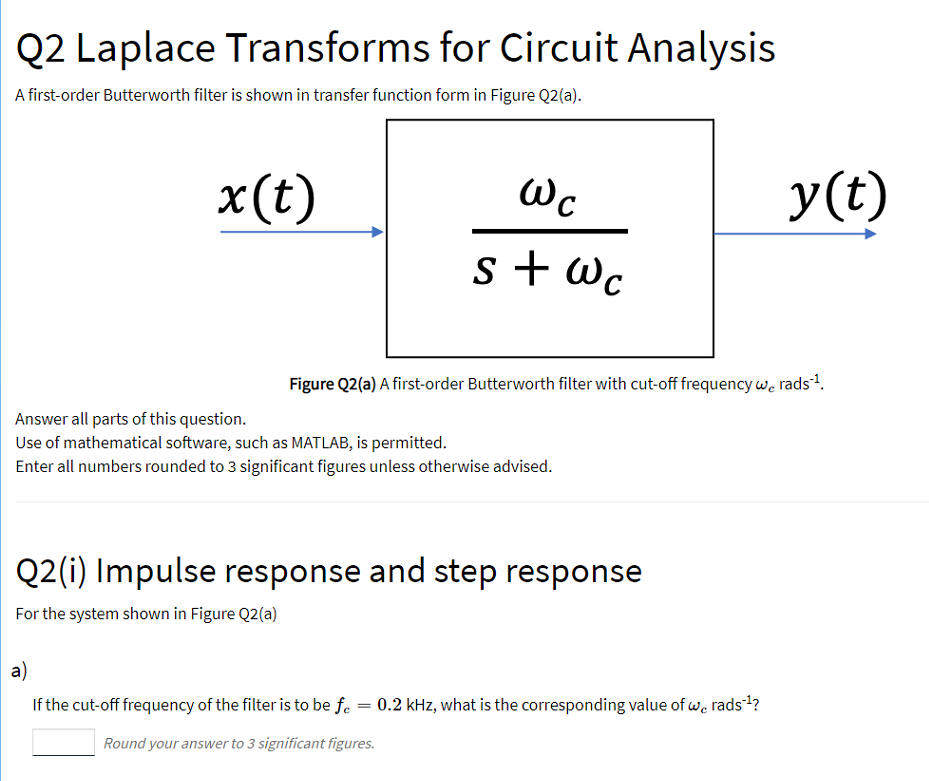 Solved Q2 Laplace Transforms for Circuit Analysis A | Chegg.com