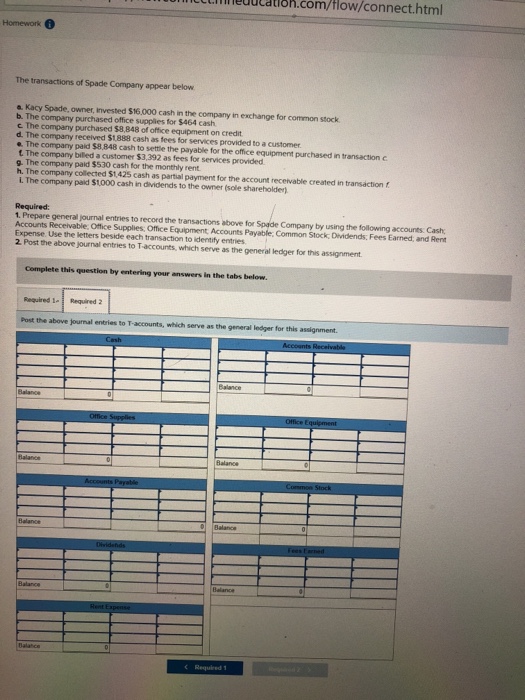 Solved elunneuutation.com/flow/connect.html The transactions | Chegg.com