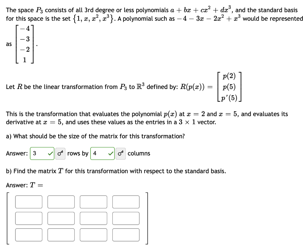Solved The space P3 consists of all 3rd degree or less | Chegg.com