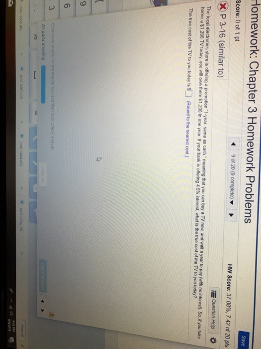 Solved Homework Chapter 3 Homework Problems Score 0 Of 1
