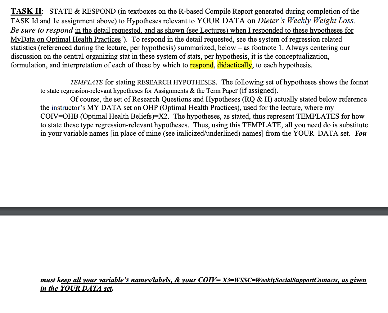 Solved TASK II: STATE \& RESPOND (in textboxes on the | Chegg.com