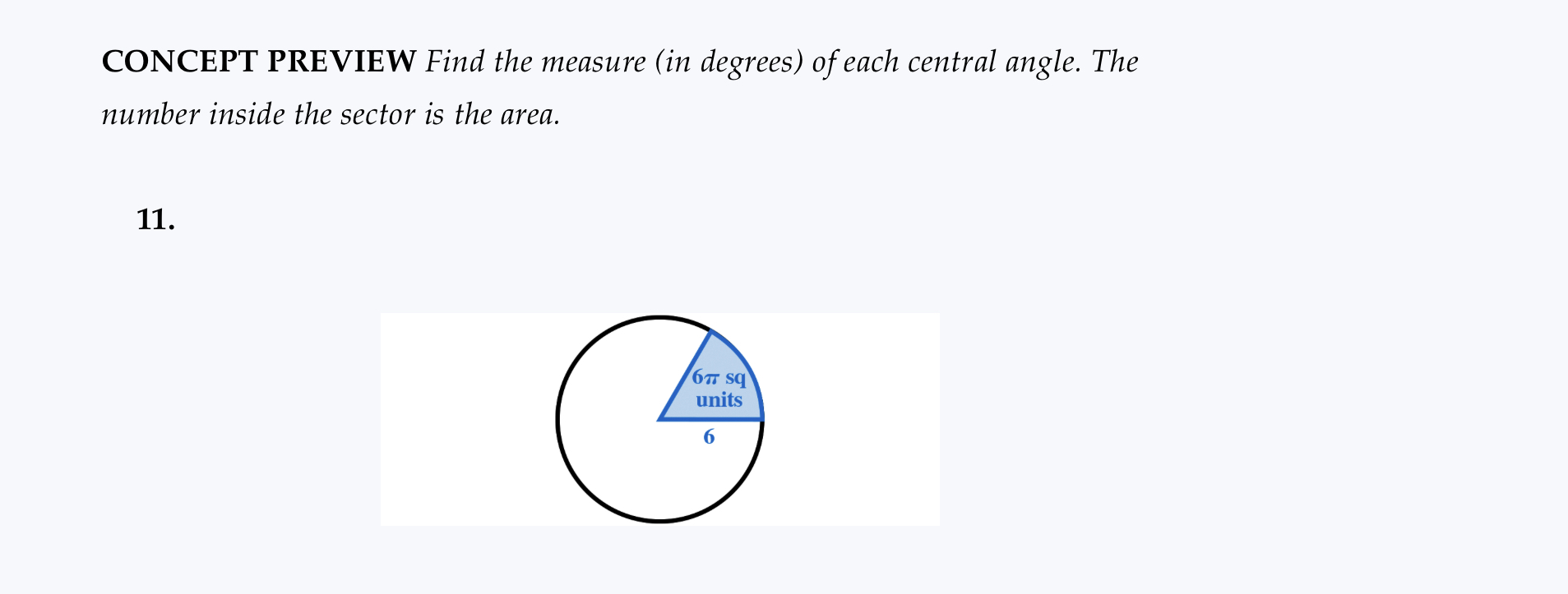 Solved CONCEPT PREVIEW Find the measure (in degrees) of each | Chegg.com