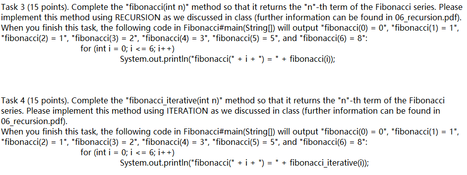 Solved Task 1 (15 points). Complete the "factorial(int n) " | Chegg.com
