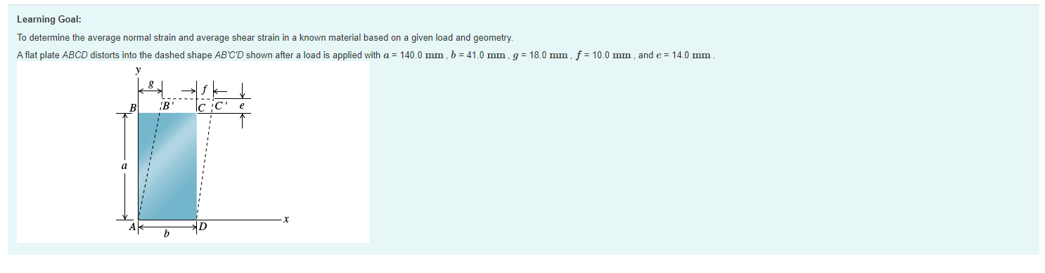 Solved Learning Goal: To determine the average normal strain | Chegg.com