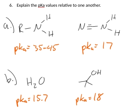 Solved 6. Explain the pka values relative to one another. H | Chegg.com