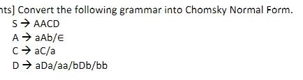Solved Context Free Grammar, Parse/derivation tree, | Chegg.com