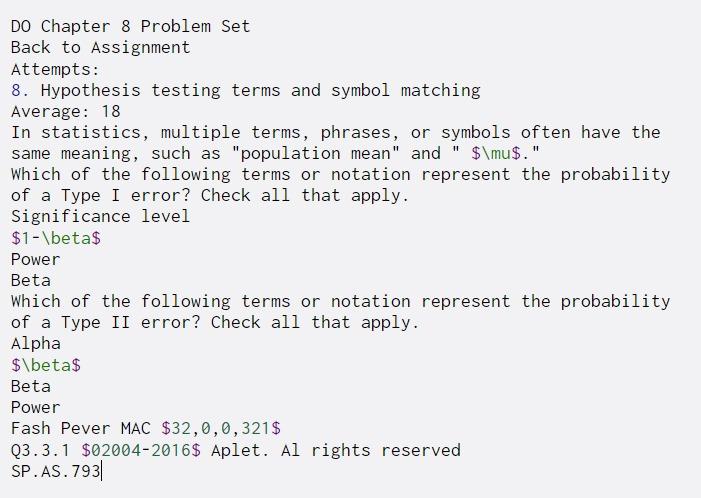 Solved DO Chapter 8 Problem Set Back to Assignment Attempts: | Chegg.com