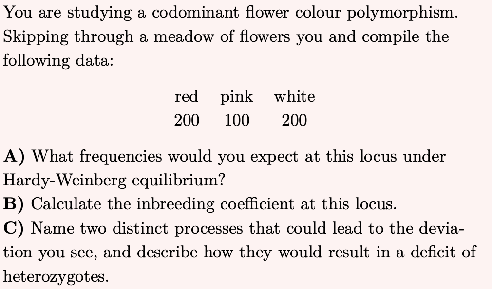 You are studying a codominant flower colour | Chegg.com