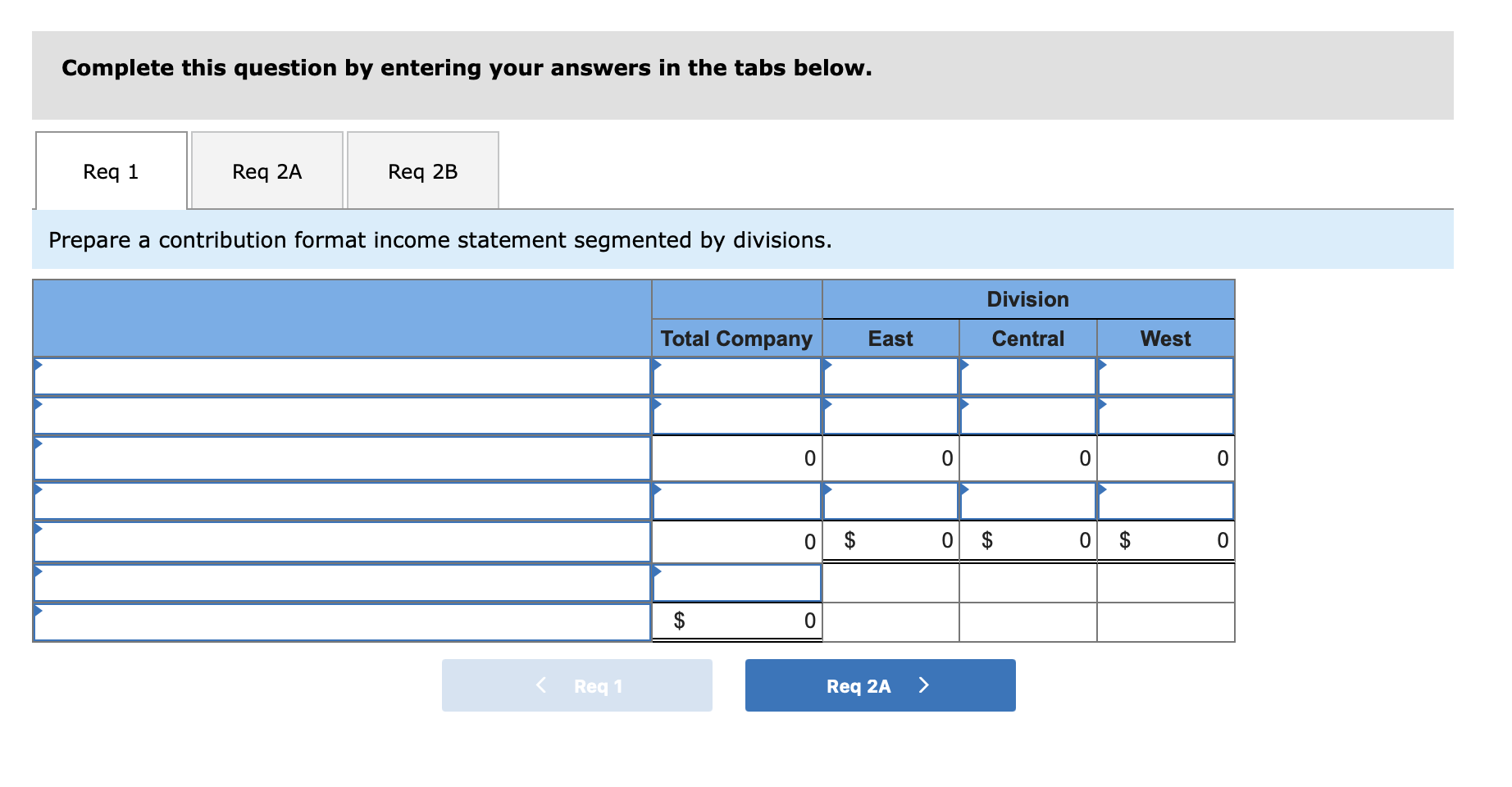 Solved Exercise 6-11 (Algo) Segmented Income Statement | Chegg.com