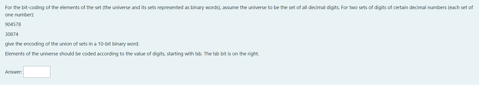 Solved one number): 904578 30874 give the encoding of the | Chegg.com