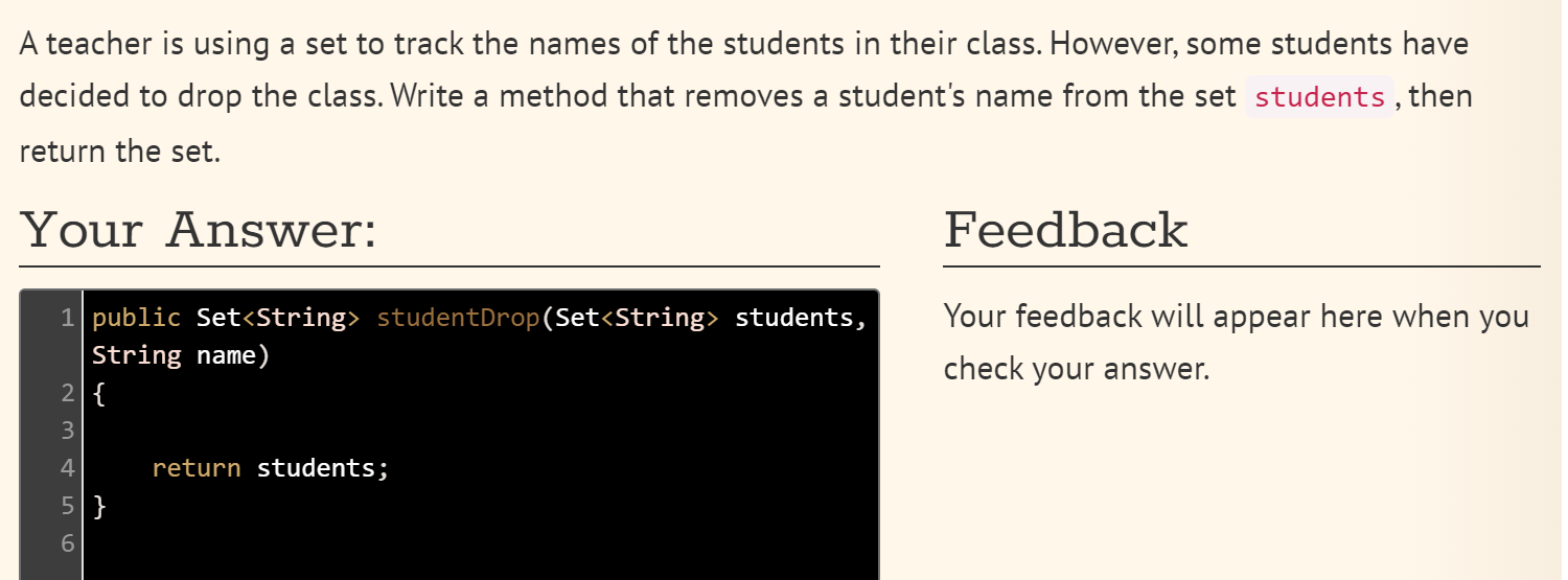 Solved Write a method that will return a string indicating | Chegg.com