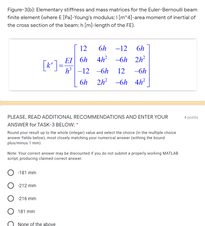 Solved TASK-3 (Modelling of the beams in flexure using FEM: | Chegg.com