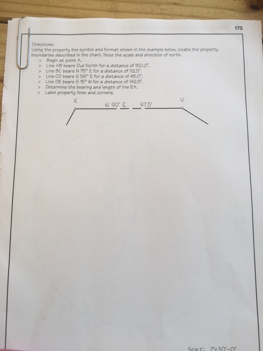 Solved Using the property line symbol and format shown in | Chegg.com