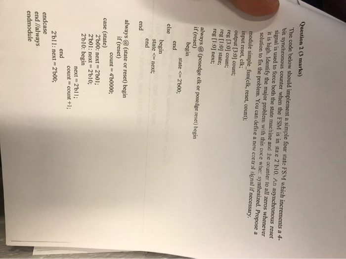 Solved Question 2 (3 marks) The code below should implement | Chegg.com