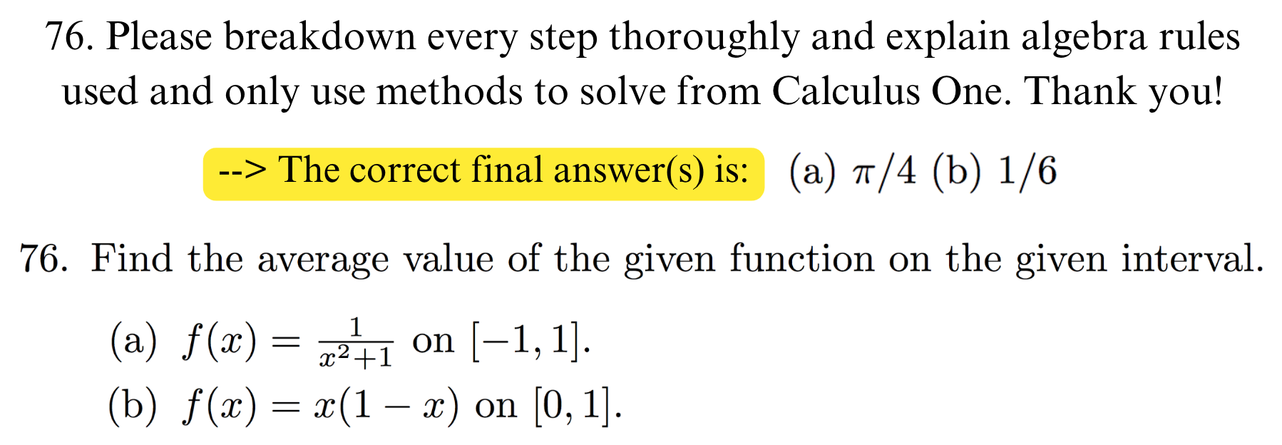 Solved 76. Please breakdown every step thoroughly and | Chegg.com