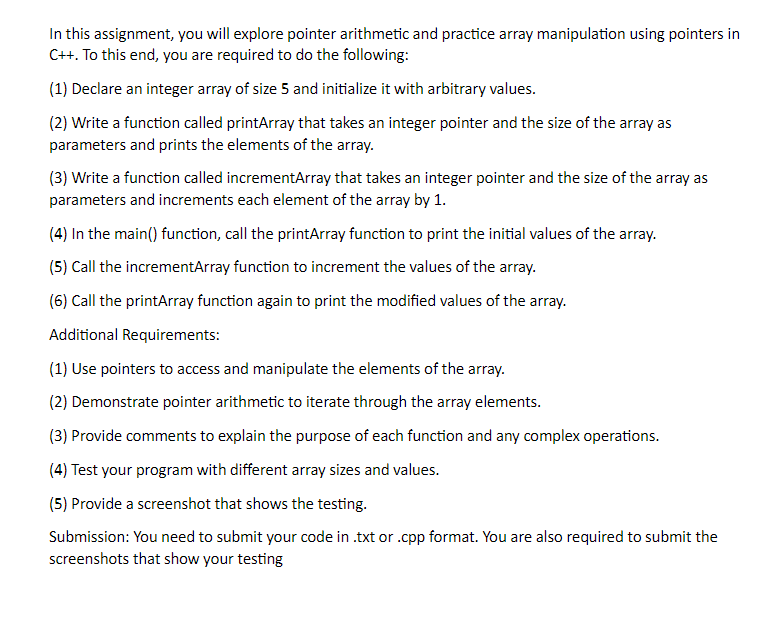 Solved In this assignment, you will explore pointer | Chegg.com