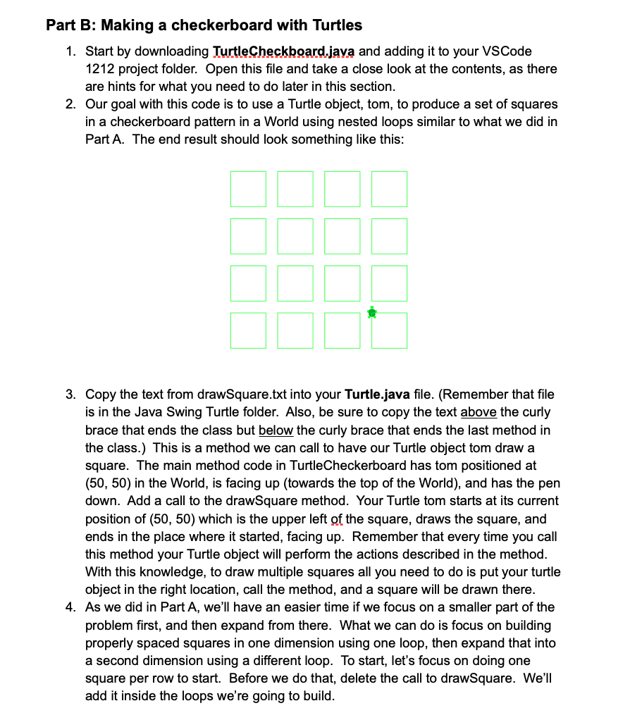 Solved Part A: Building a text-based checkerboard 1. A | Chegg.com