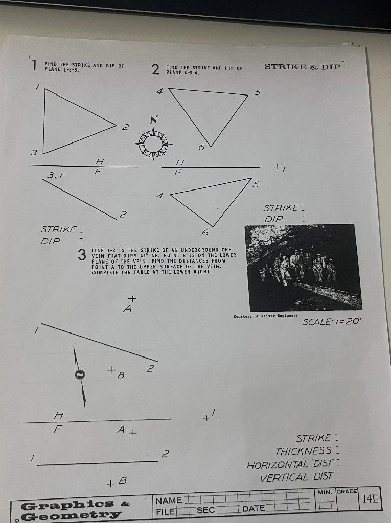 Solved + STRIKE : THICKNESS HORIZONTAL DIST VERTICAL DIST :1 | Chegg.com
