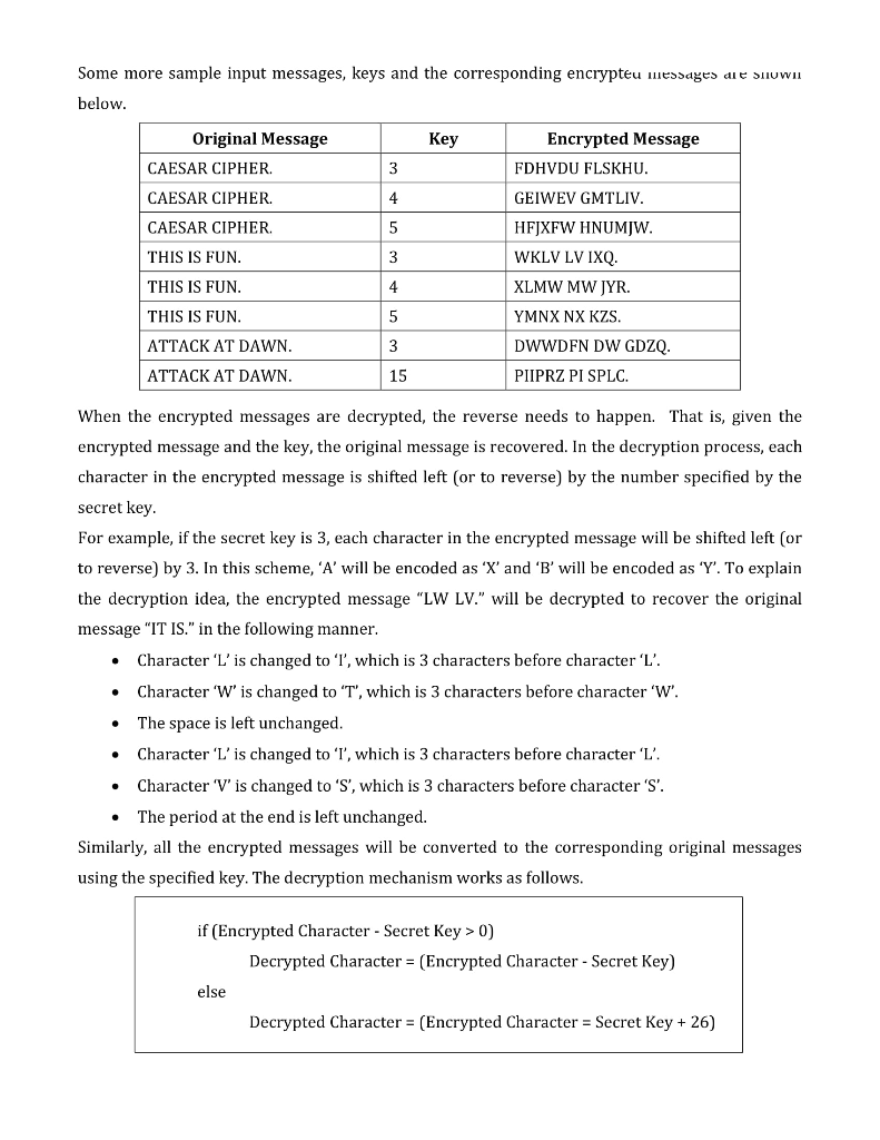 Programing Project Caesar Cipher 10 Introduction And 6792
