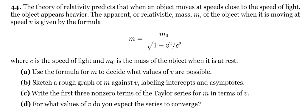 Solved The theory of relativity predicts that when an object | Chegg.com