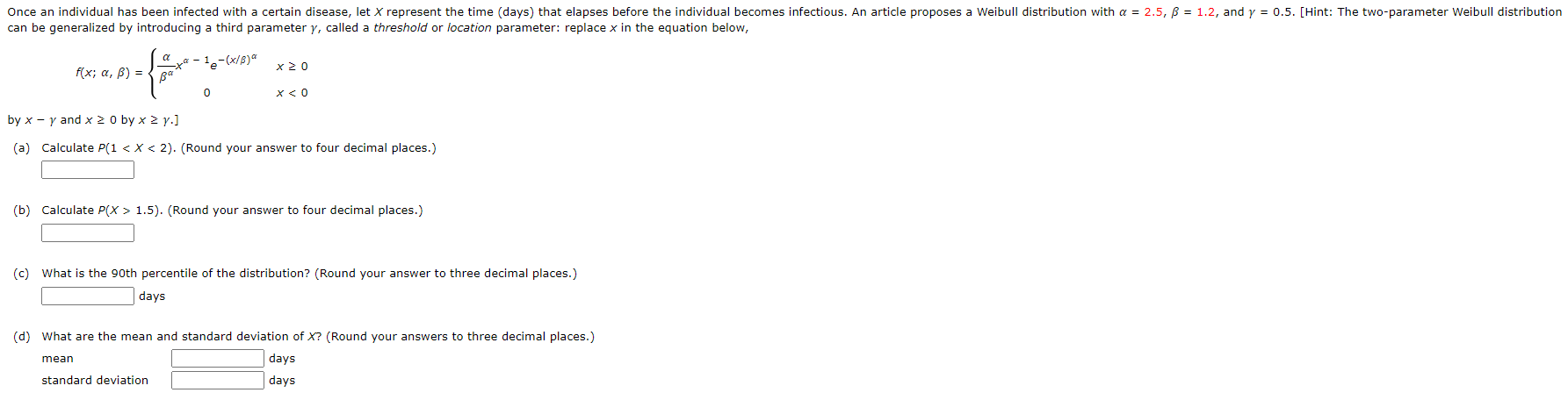 Solved can be generalized by introducing a third parameter | Chegg.com