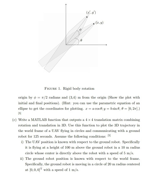 3. Position and orientation (a) The rotation matrix | Chegg.com