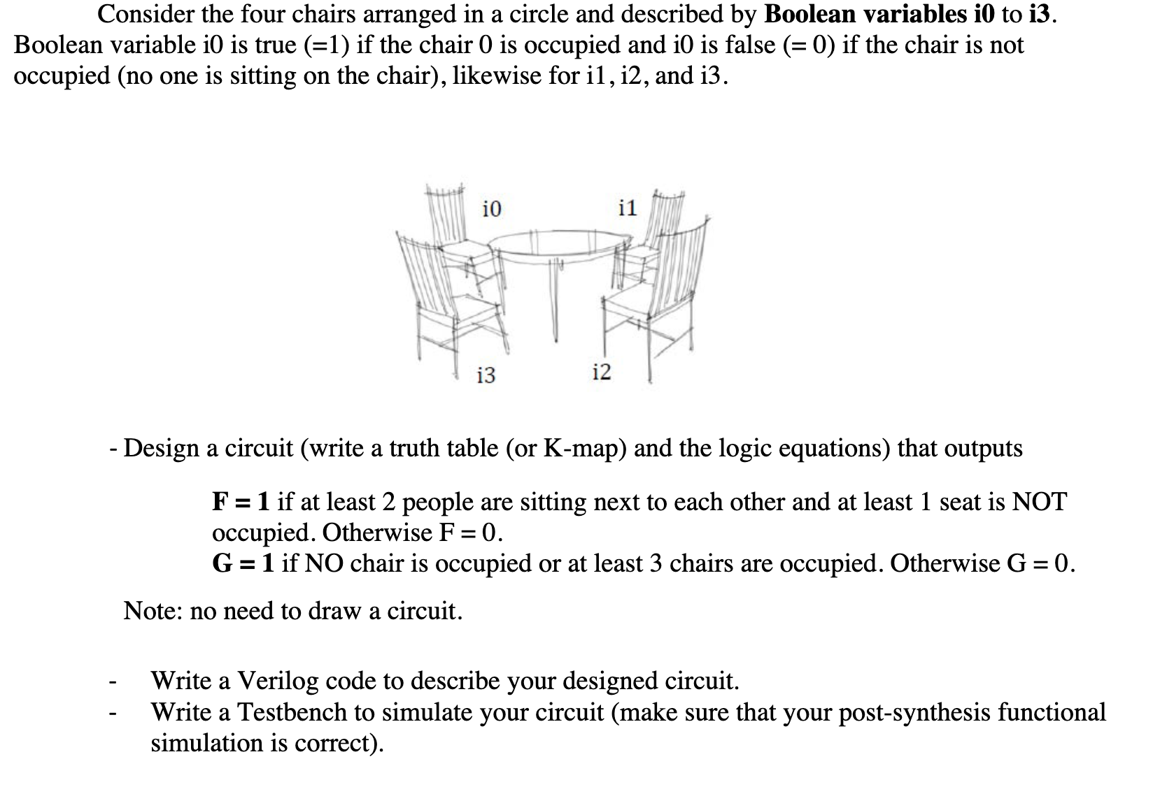 Solved Consider the four chairs arranged in a circle and | Chegg.com