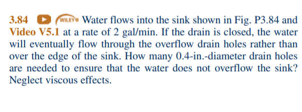 Solved 3.76 WILEY. Water flows steadily from the large open | Chegg.com