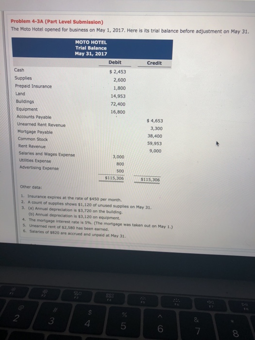 Solved Problem 4-3A (Part Level Submission) The Moto Hotel | Chegg.com