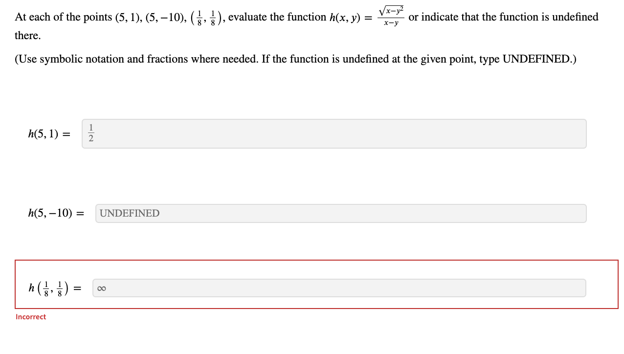Solved At each of the points (5,1),(5,−10),(81,81), evaluate | Chegg.com