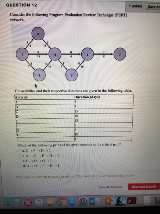 Solved QUESTION 12 1 points Save An Consider the following | Chegg.com