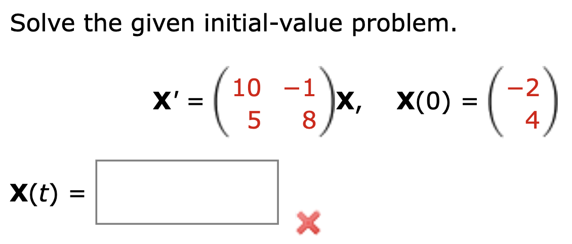 Solved Solve the given initial-value problem. \\[ | Chegg.com