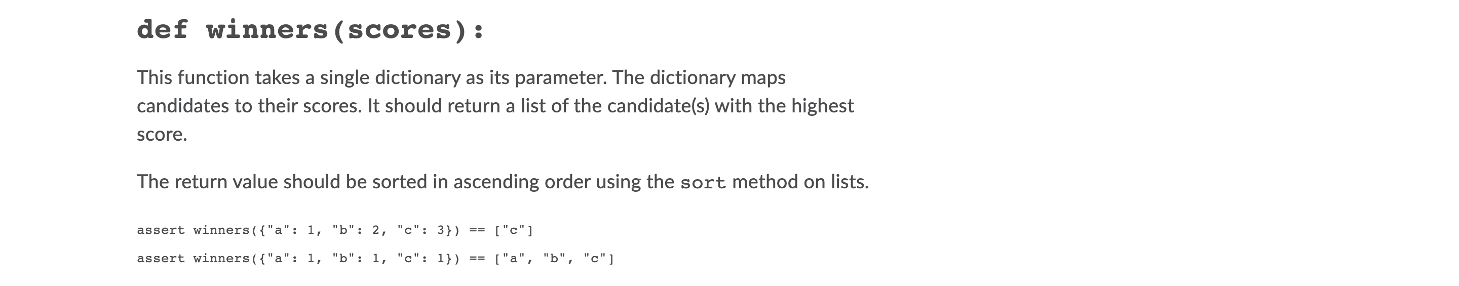 Solved Please help me make a function that passes ALL of the | Chegg.com