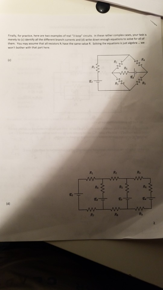 Solved Mixing Methods in Resistor Network Analysis In the | Chegg.com