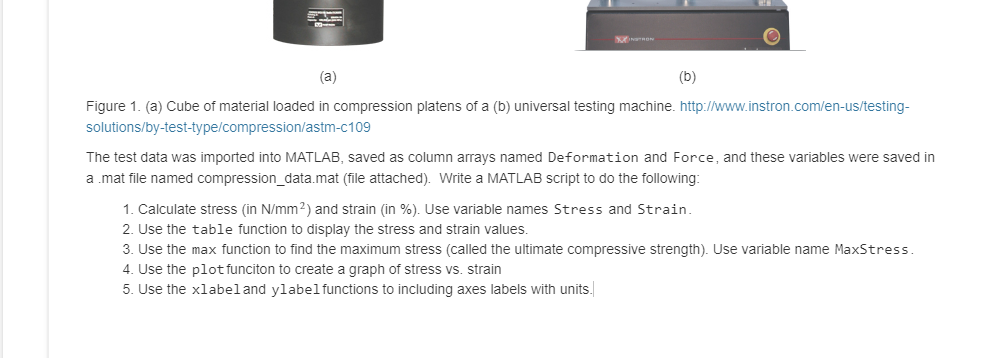 zyLab 2 - Bone compression test (1 specimen) A 7-mm | Chegg.com