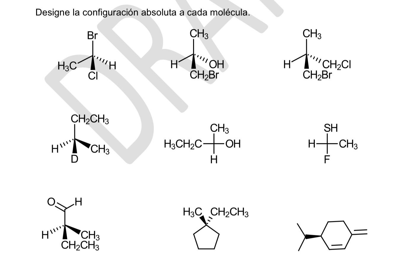 Solved 1. Designate the absolute configuration of each | Chegg.com