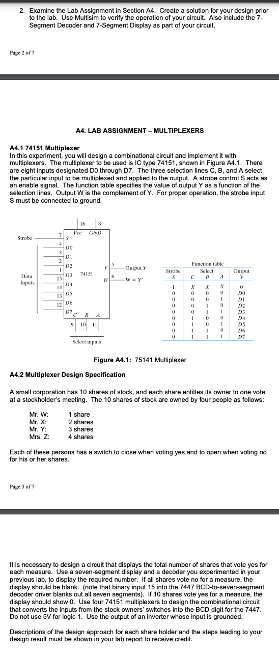 Solved 2. Examine the Lab Assignment in Section A4. Create a | Chegg.com