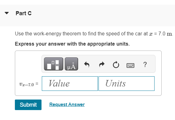 Solved Use the work-energy theorem to find the speed of the | Chegg.com