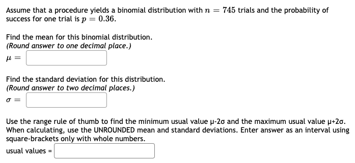 Solved Assume that a procedure yields a binomial | Chegg.com